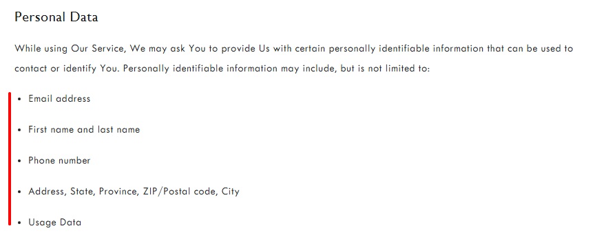Personal vs Sensitive Personal Information - Free Privacy Policy
